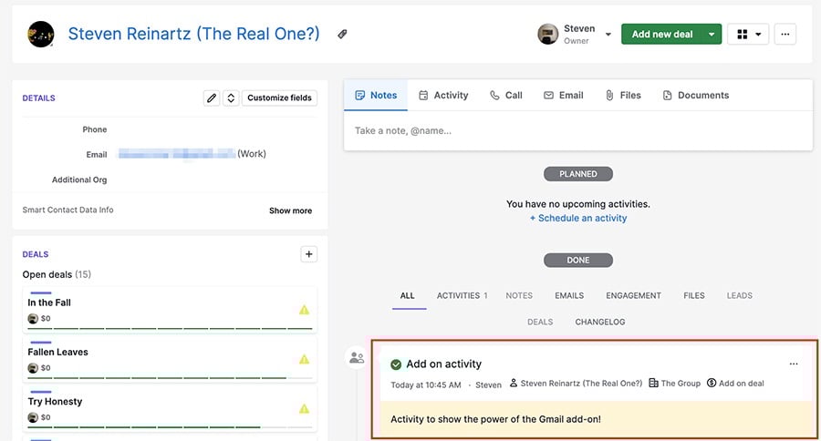 Pipedrive Gmail add-on - Knowledge Base | Pipedrive